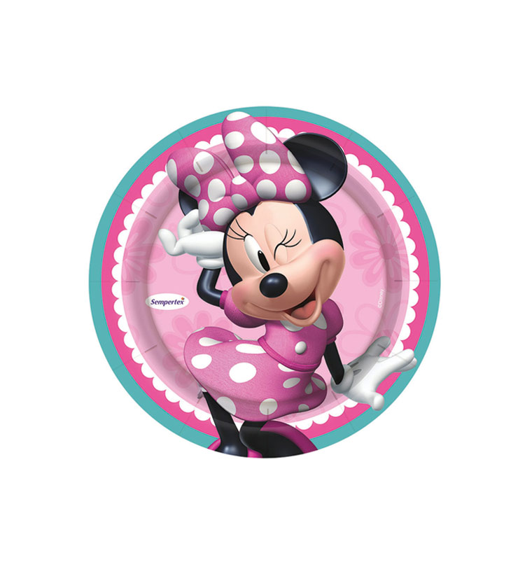 PLATOS MINNIE MOUSE ROSADO / 8 unds